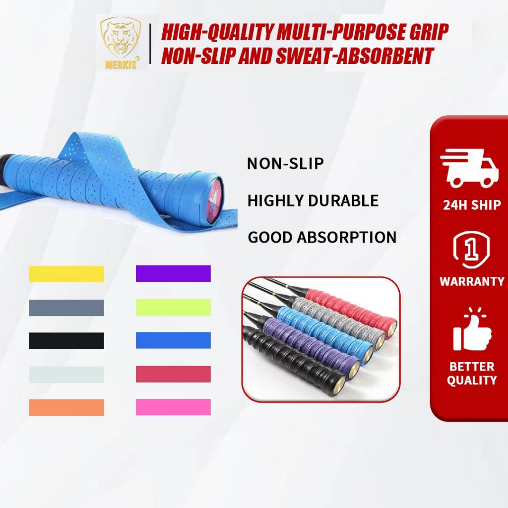 Badminton Racket Grip Tape With Core Sticky Surface Comfortable Ready ...
