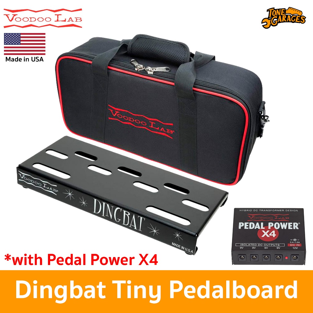 Voodoo Lab Dingbat Tiny Pedalboard with Pedal Power X4 Made in USA ...