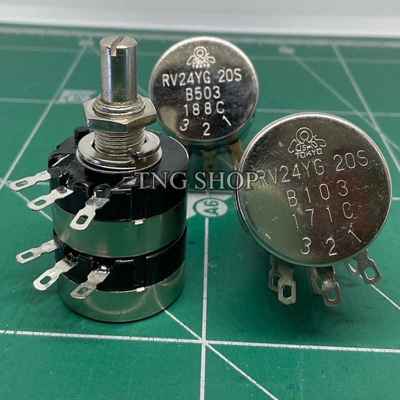 RV24YG 20S 2 Layers 2W VR Volume Resistance 5K 10K 50K 100K 250K Can ...