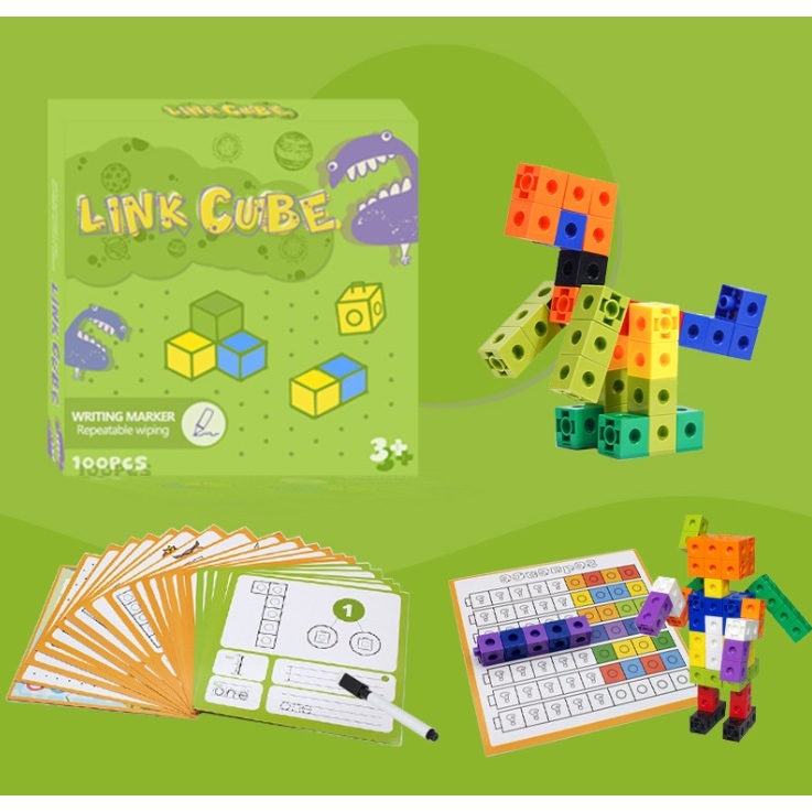 Linking Cubes Math Link Thinking Cube Building Blocks With Positive And