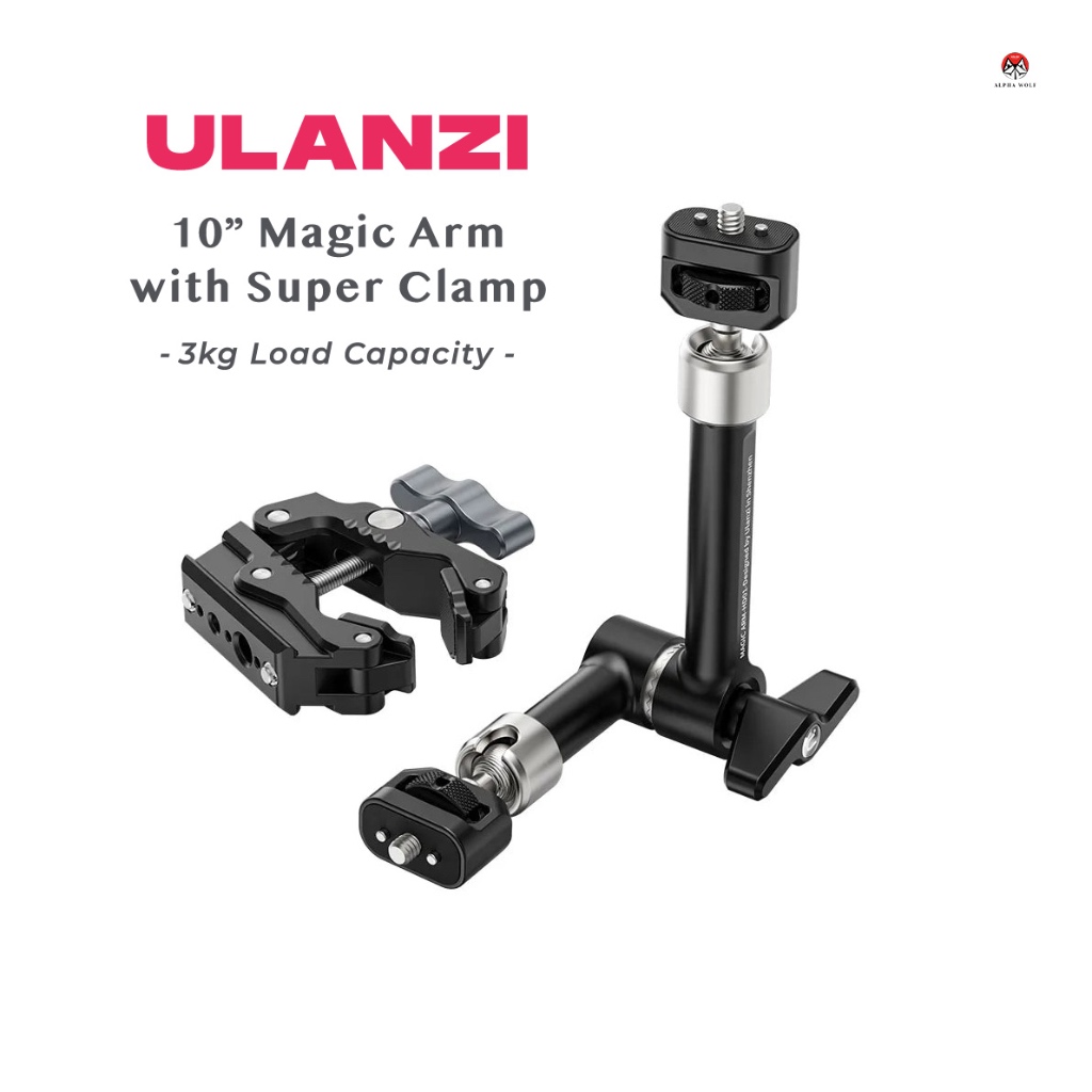 Ulanzi R011A 10-inch Magic Arm with Super Clamp Universal Device Handle ...
