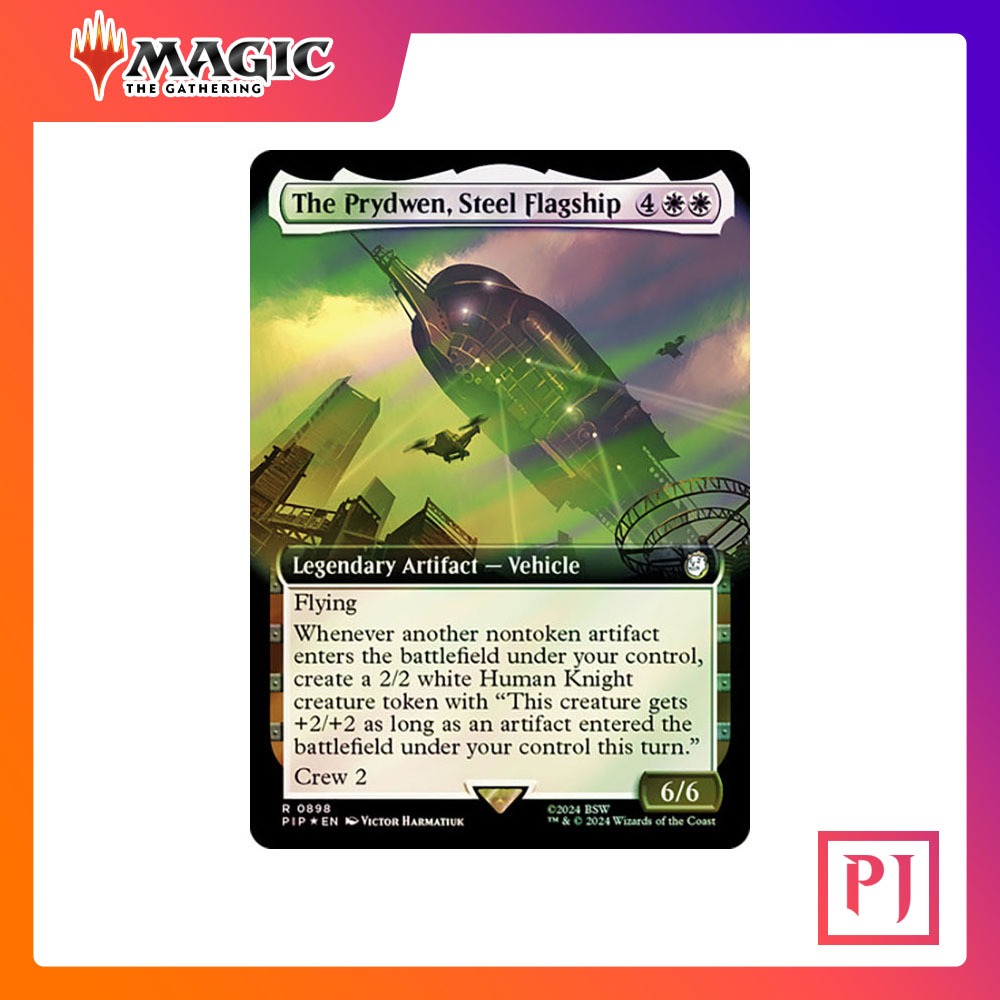 [MTG] the Prydwen Steel Flagship (Extended Art) (Surge FOIL) [PIP] [WHITE] [RARE] [FOIL] [ENG ...