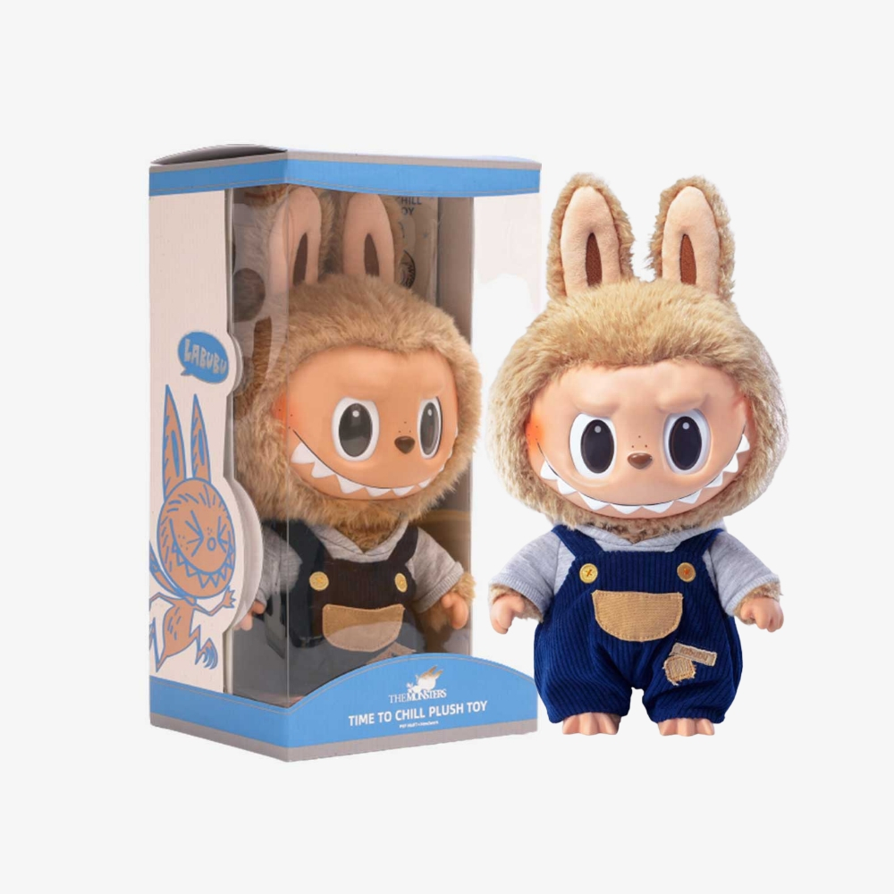 LABUBU Time to Chill-Vinyl Plush Doll Labuh Sai Chew The Eyebrows From ...