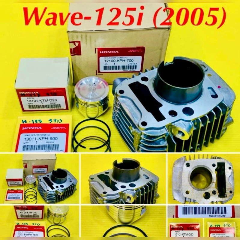 Wave125i Cylinder Block First Model Grade A + Piston Ring STD 52.40mm ...