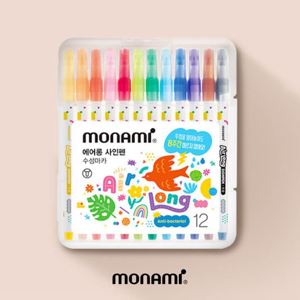 Water Color Pen Magic Monami Sign Air Long Set Of 12 Colors (Anti ...