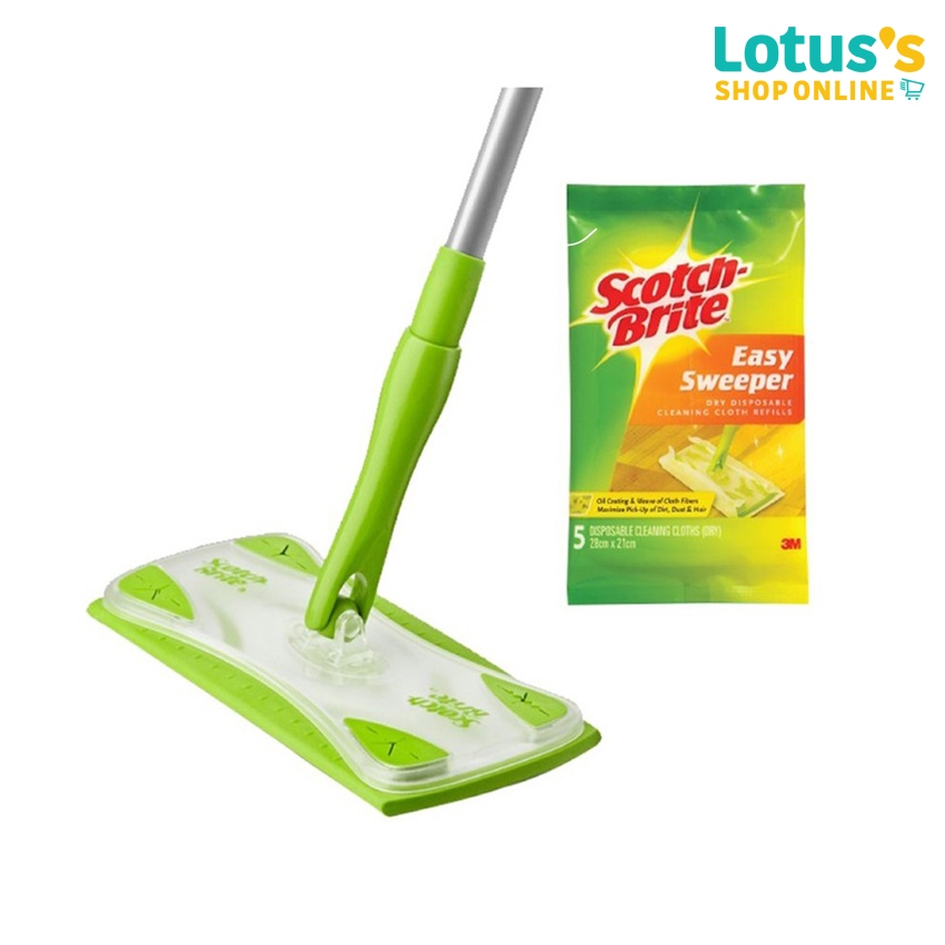 3M -BRITE Scott-BRITE Basic Easy Sweeper Dust Mop (Q600) With Refill ...