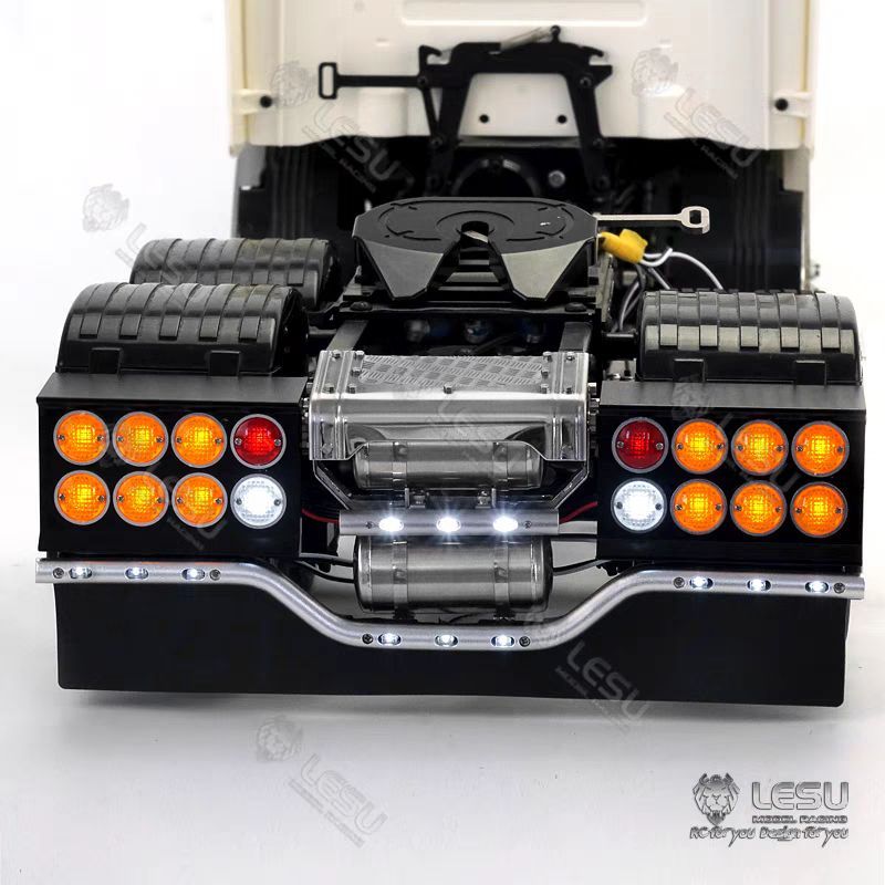 LESU Metal Rear Beam Taillight LED Air Tank for 1/14 TAMIYA RC Scania ...