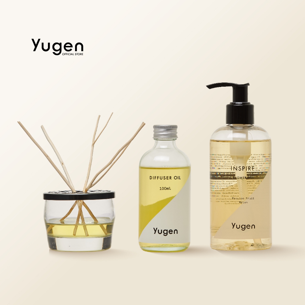 Yugen Gift Set: Reed Diffuser 100 ml + Shower Gel (100 Wooden Spigot ...