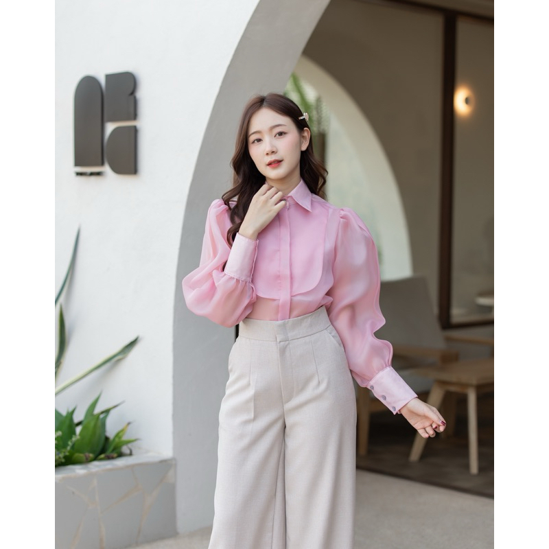Milady Pink See Through Shirt See-Through | Shopee Malaysia