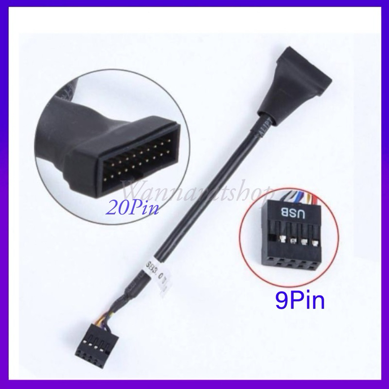 USB 3.0 to 2.0 20 Pin Male 9 Female Converter Adapter | Shopee Malaysia