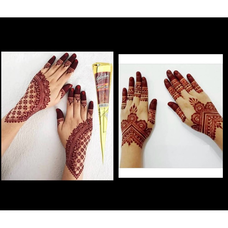 Henna Body Color Maroon/Dark Brown Golecha/Fast | Shopee Malaysia