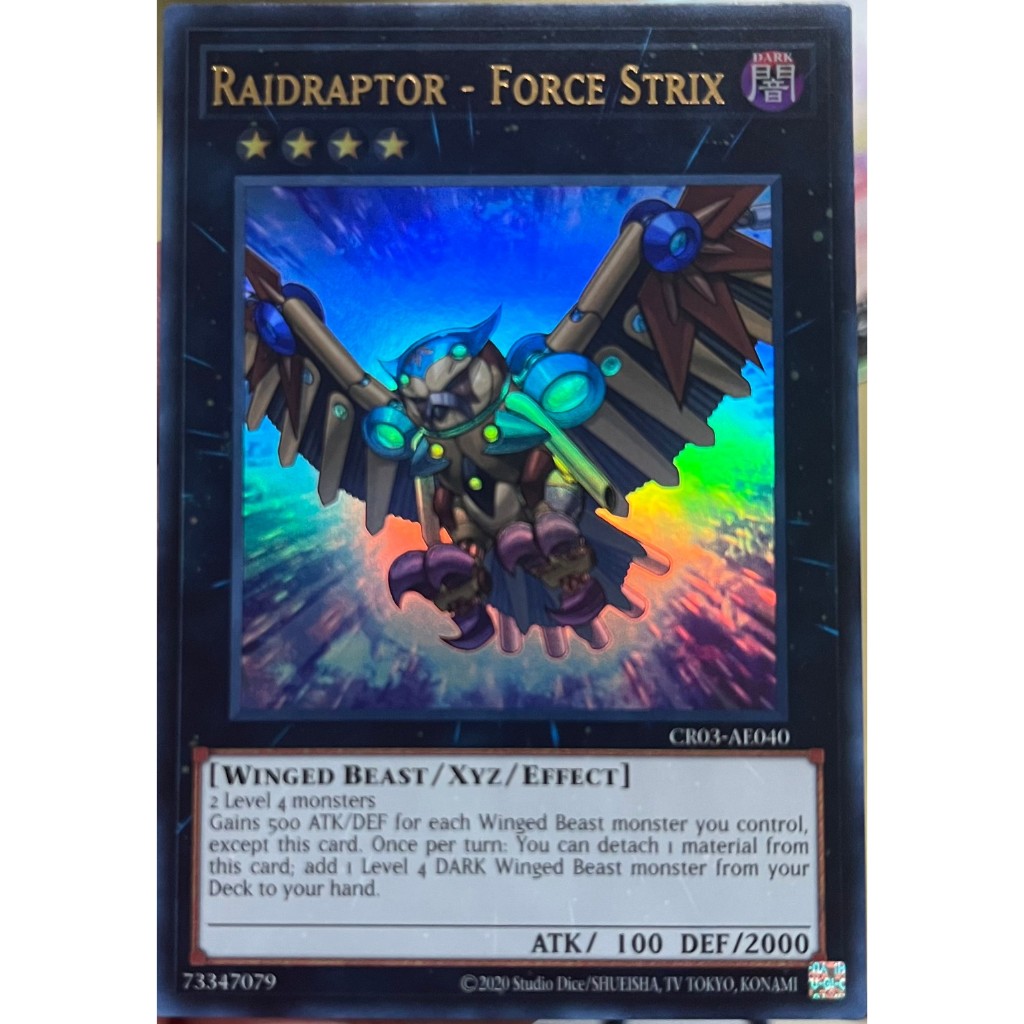 Yugioh Asia-Eng [CR03-AE040] Raidraptor-Force Strix (Ultra Rare ...