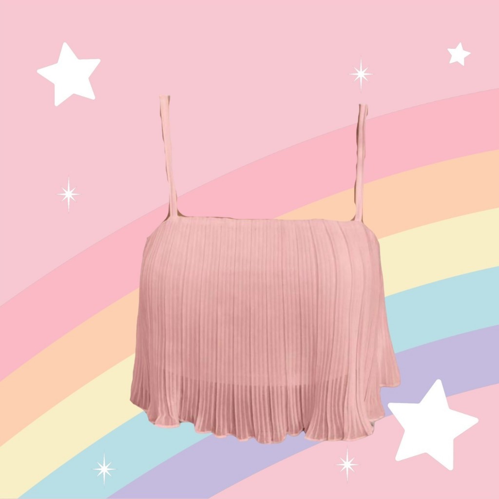 Single Line Pleated Fabric Plain Color | Shopee Malaysia