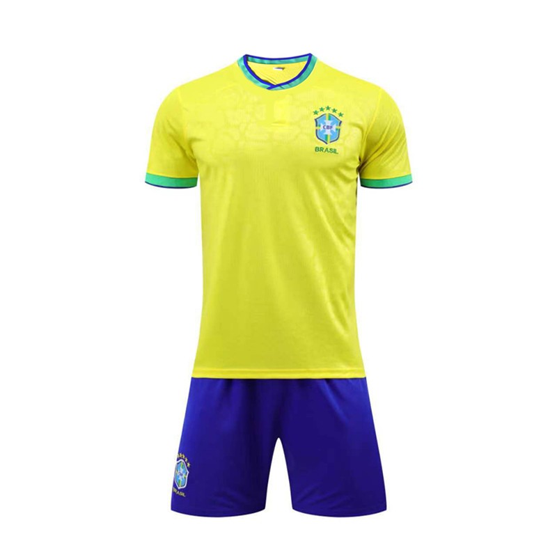 Latest Adult Football Sportswear Brazil National Team Uniform | Shopee ...