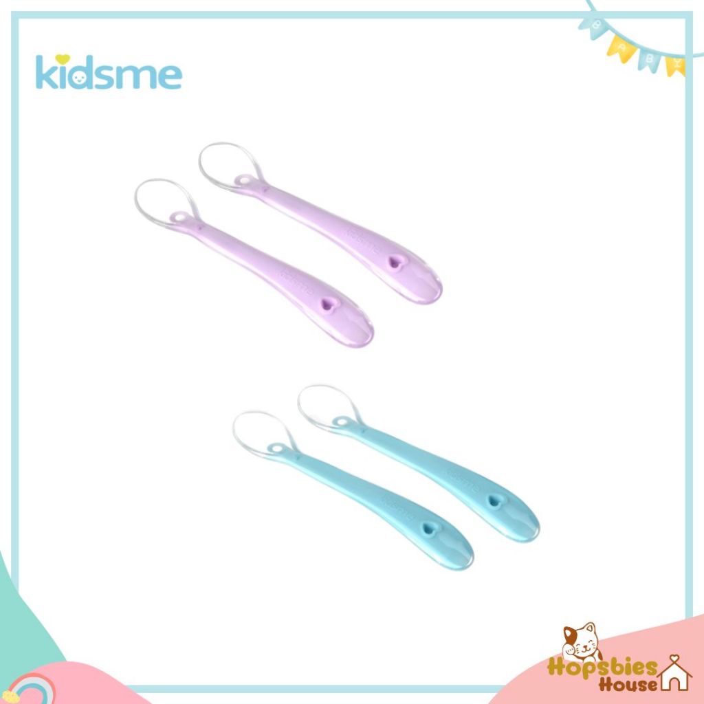 Kidsme (Kids Me) Soft Silicone Spoon Twin Pack (2 pcs) | Shopee Malaysia