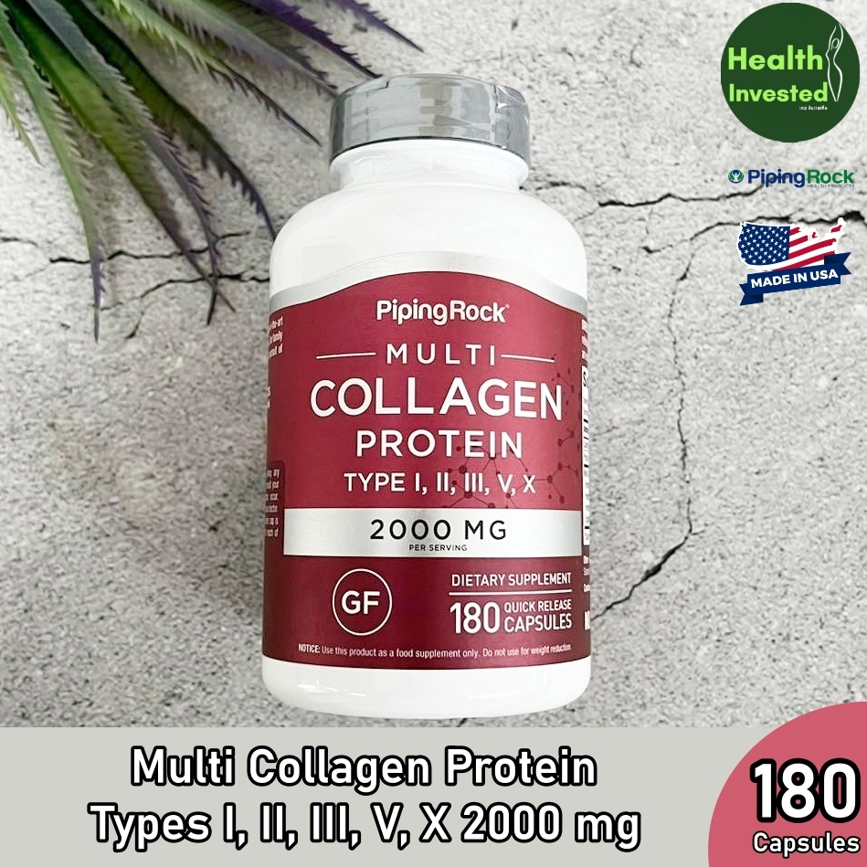 Multi Collagen Protein Types I II III V X 2000 mg 180 Capsules | Shopee ...
