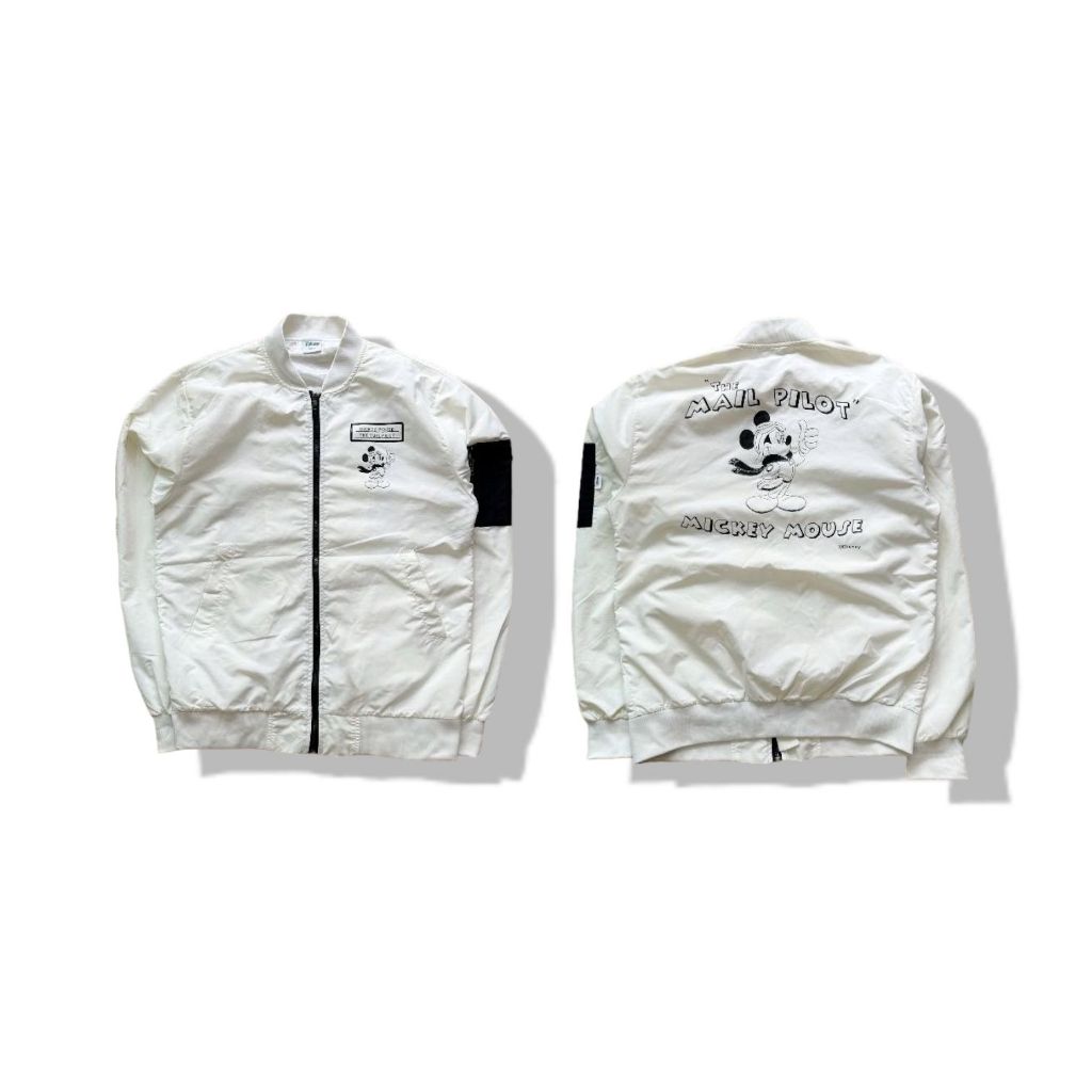 Disney Mickey Mouse The Mail Pilot Bomber Jacket Chest 42 " | Shopee ...