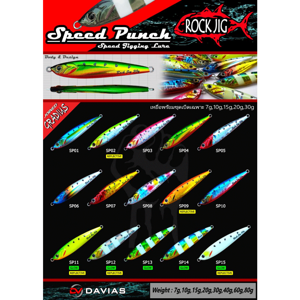 Davias Speed Punch Rock Jig 7-30g. (Have Hook) | Shopee Malaysia