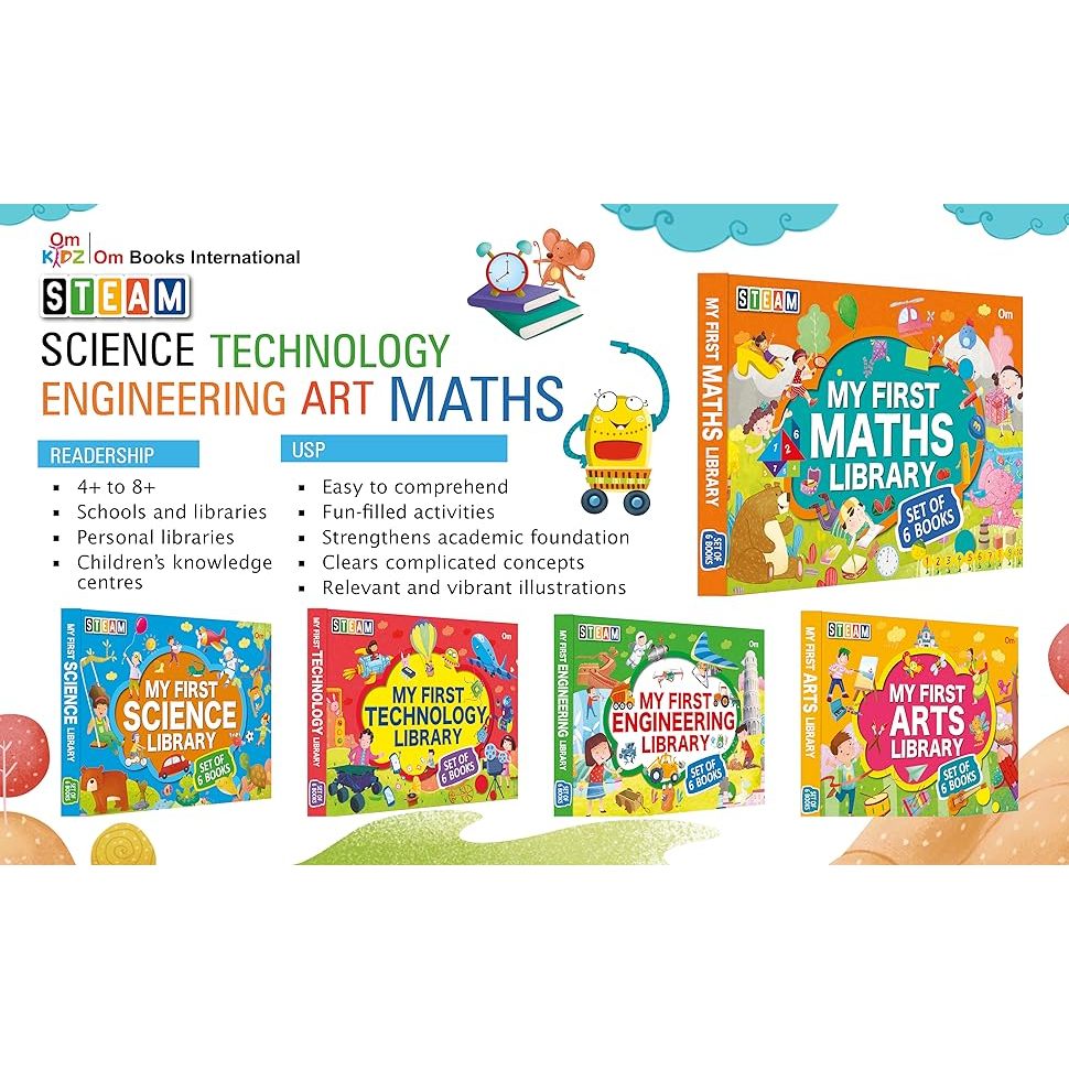 STEM for kids: STEAM: My First Math Library (Set of 6 Books) | Shopee ...