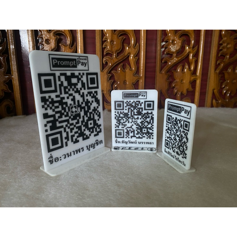 QR Code Sign Silver Made To Order Table Top Sun-Resistant Rain ...