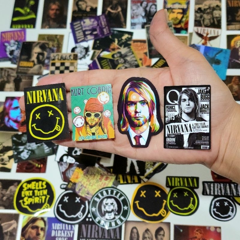 Nirvana Kurt Cobain Grunge Sticker Small Piece Firmly Attached ...