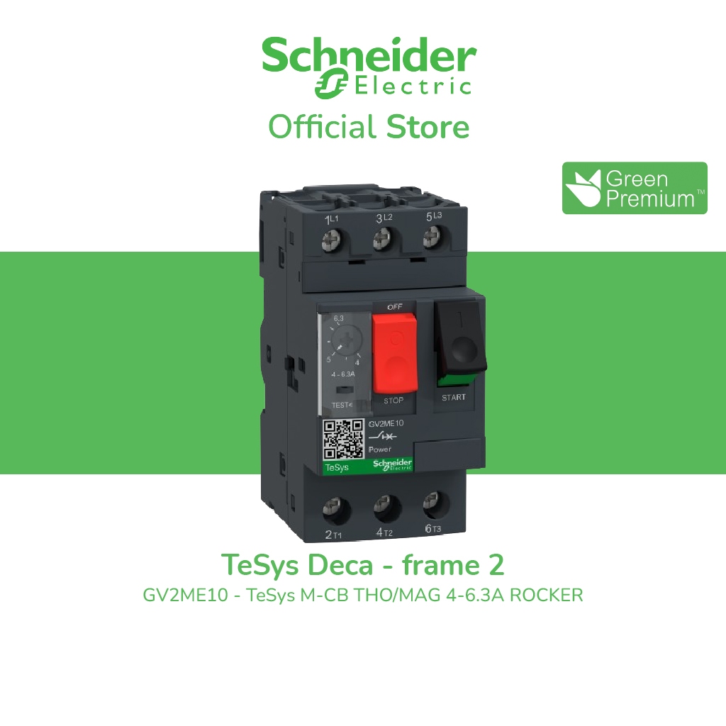 Schneider Electric Motor circuit Breaker Model Tesys Deca 3P 4 to6.3A ...
