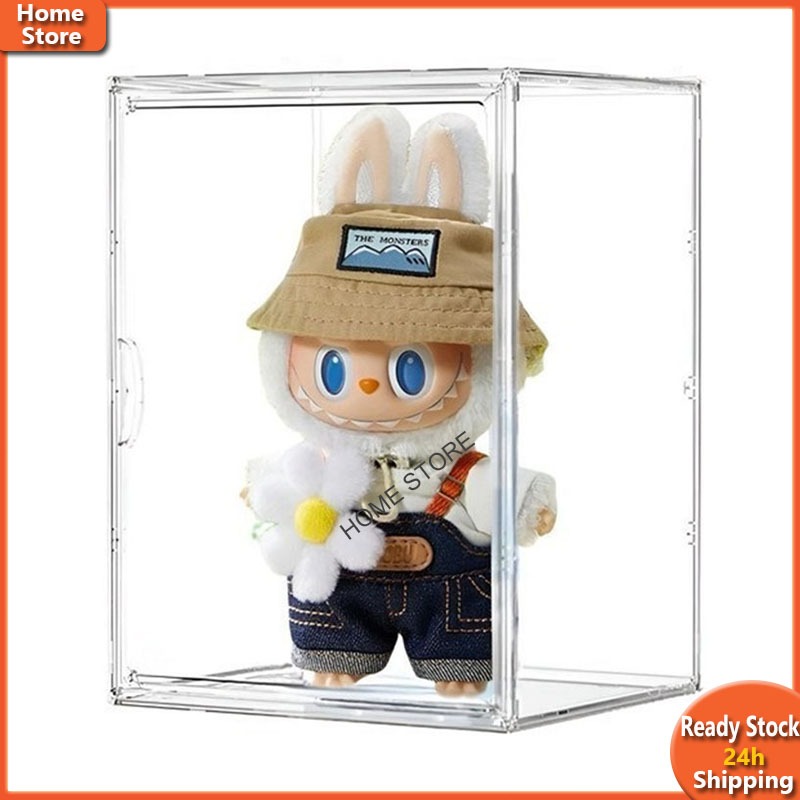 Labubu Acrylic Display Case Transparent Base Model Cover Box | Shopee ...