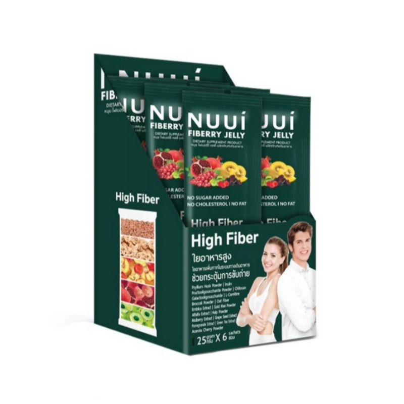 Nui Fiber Jelly 25 G. Contains 6 Sachets. | Shopee Malaysia