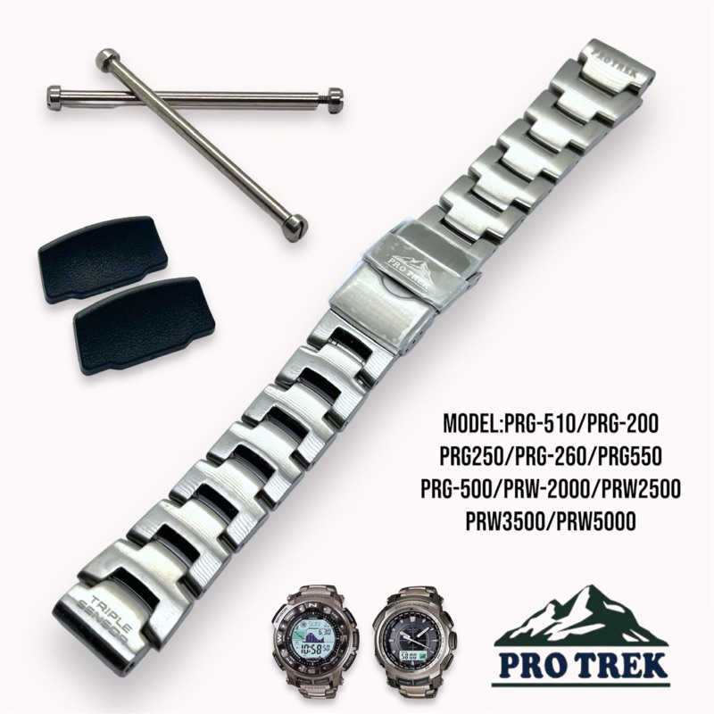 Casio Titanium Protrek Watch Band PRG-200T PRG-250T PRG-500T PRG-510T ...