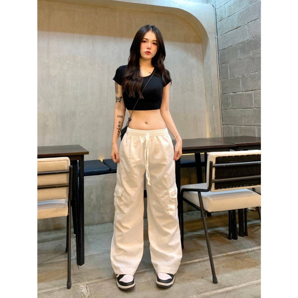 TUNZI Shop Cargo Pants Free Waist Elastic Site Practical Bag Micro Fabric Easy To Wear Not Thin ...