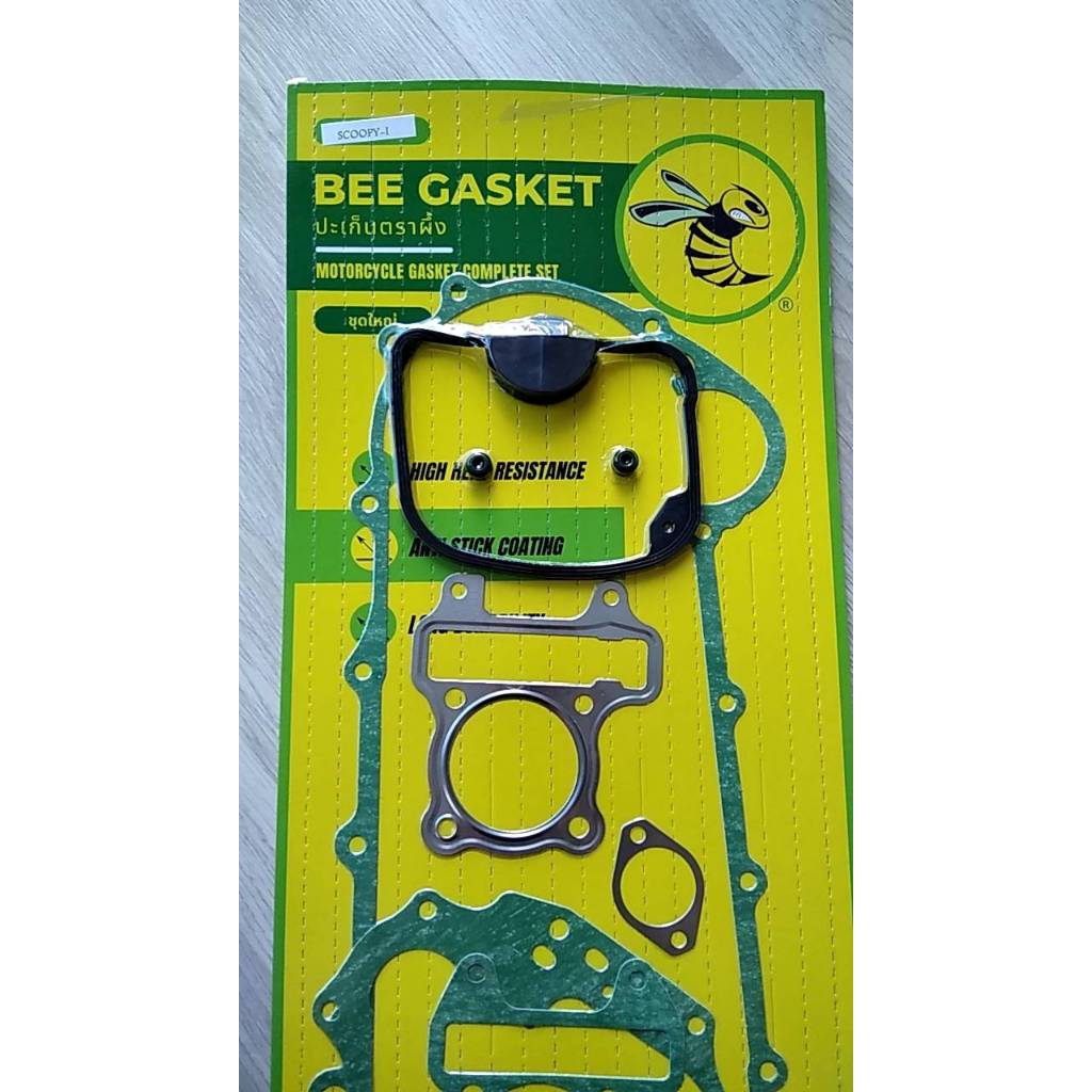 SCOOPY-I Gasket (With Valve Cover Rubber) Large Set Bee (Bee Brand ...
