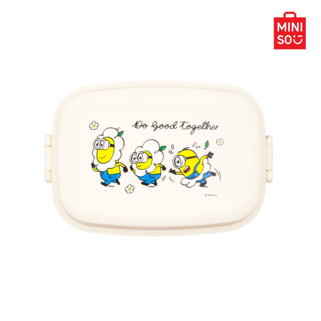 MINISO Bento Box Food Container 2 Tier Daisy Minions Collection (980mL ...