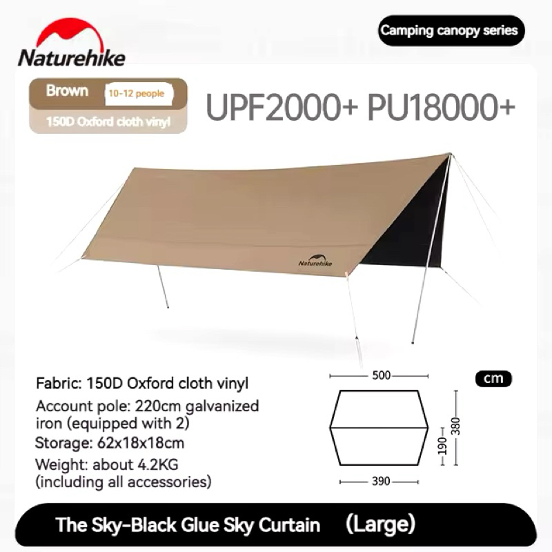 Naturehike Tarp (YunXiao) Canopy Lite Fries Sheet With Complete ...