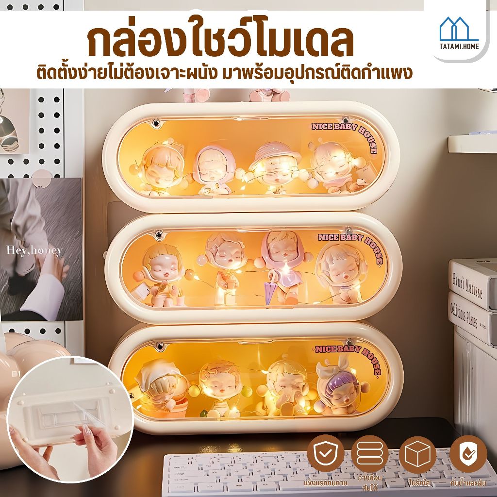 Labubu Model Box Acrylic Case Doll Put A Dustproof Stackable. | Shopee ...