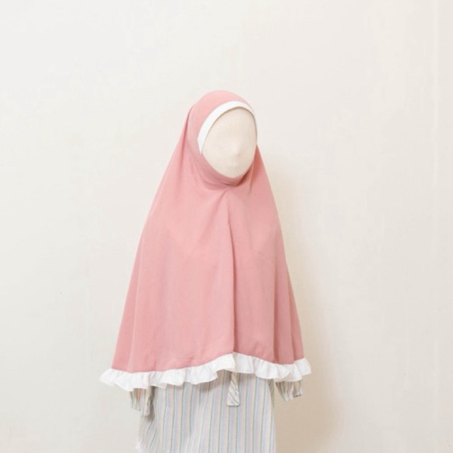 UmmeeShop Two-Tone Circle-Shaped Baby Hijab (Choose Color In Chat ...