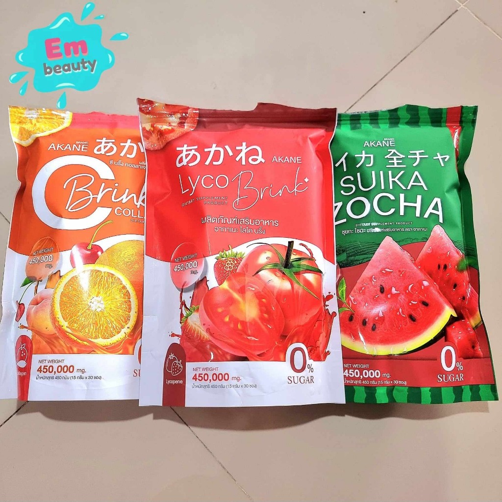Akane Lycobrink/Sea Blink/Watermelon Tea/Gluta Wink 1 Pack Contains 30 ...