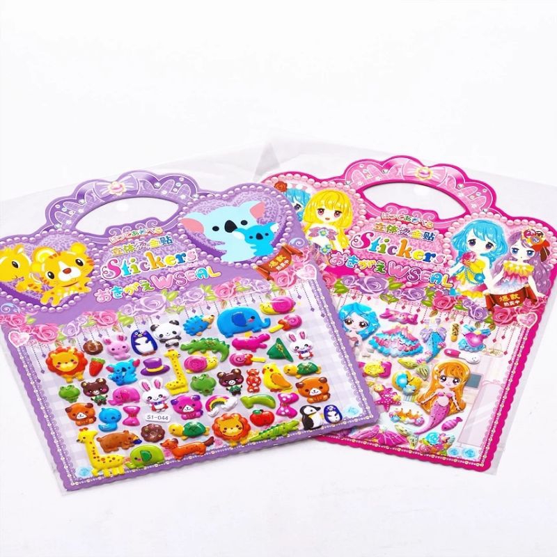 Embossed Bag Stickers Random Cute Patterns (1 Sheet) | Shopee Malaysia