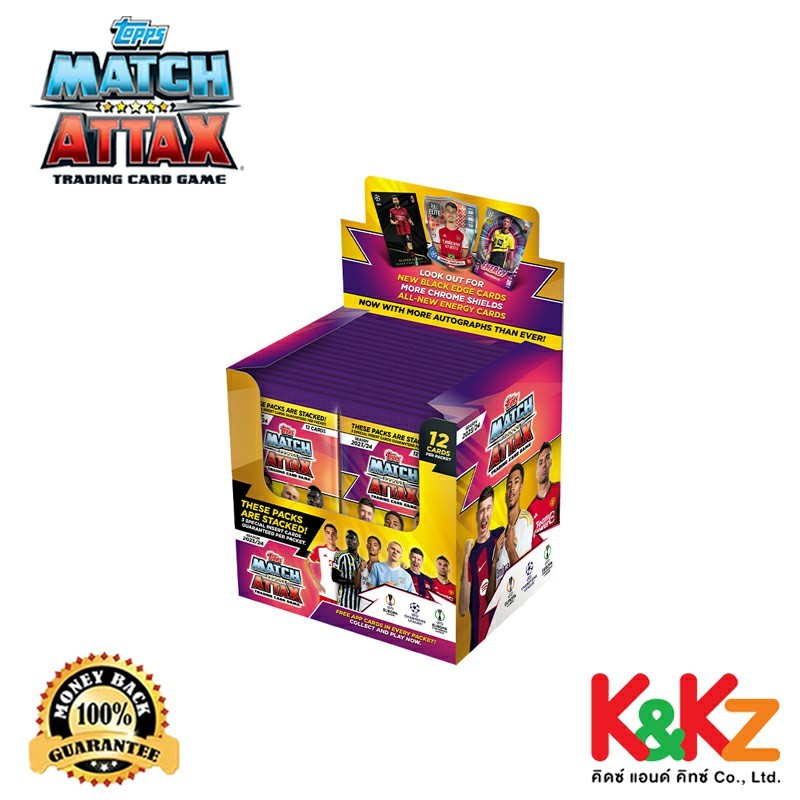 Topps Match Attax 23/24 Full Box 24 Packs/Football Cards Random Packet ...