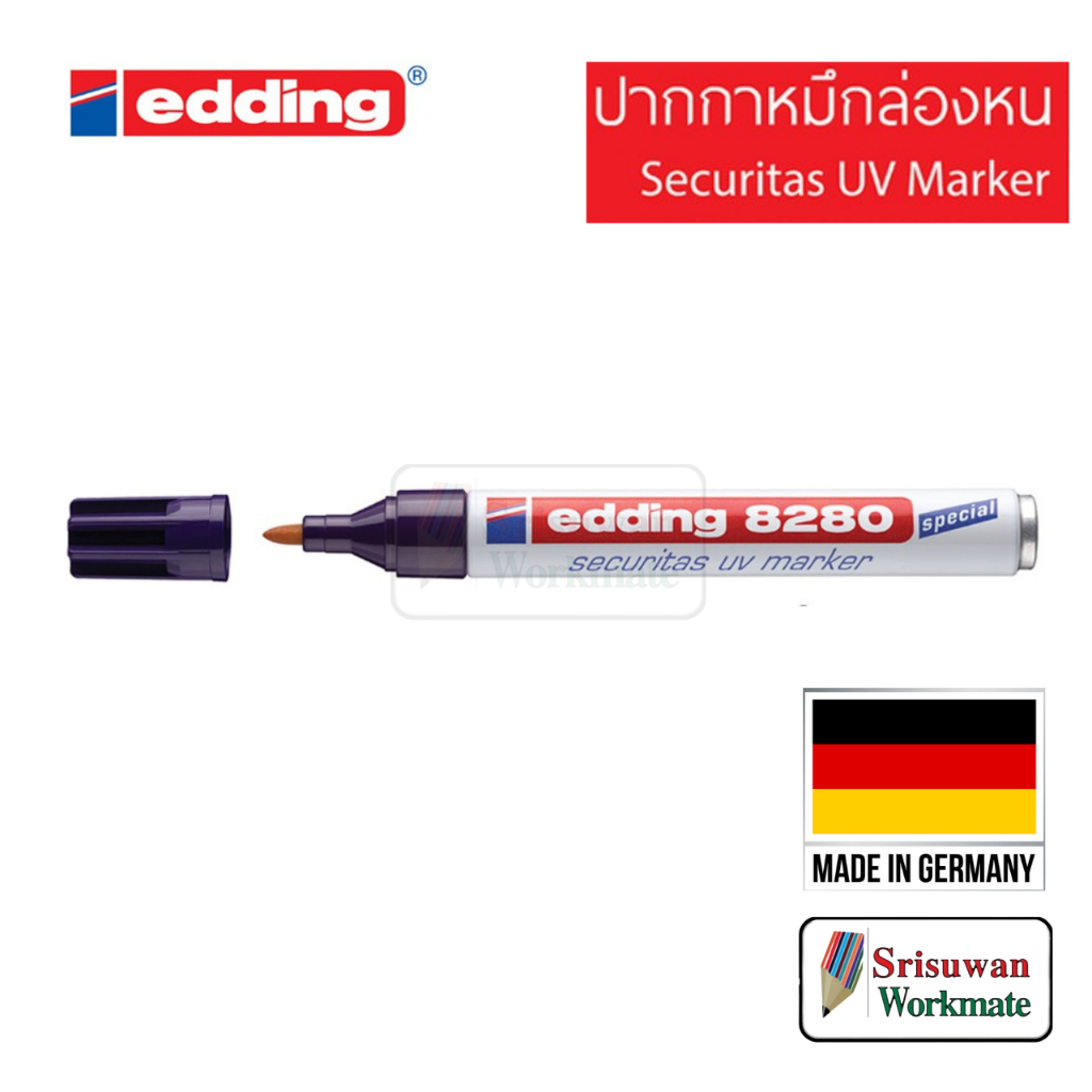 edding 8280 UV Marker Invisible Ink Pen Waterproof Made in Germany ...