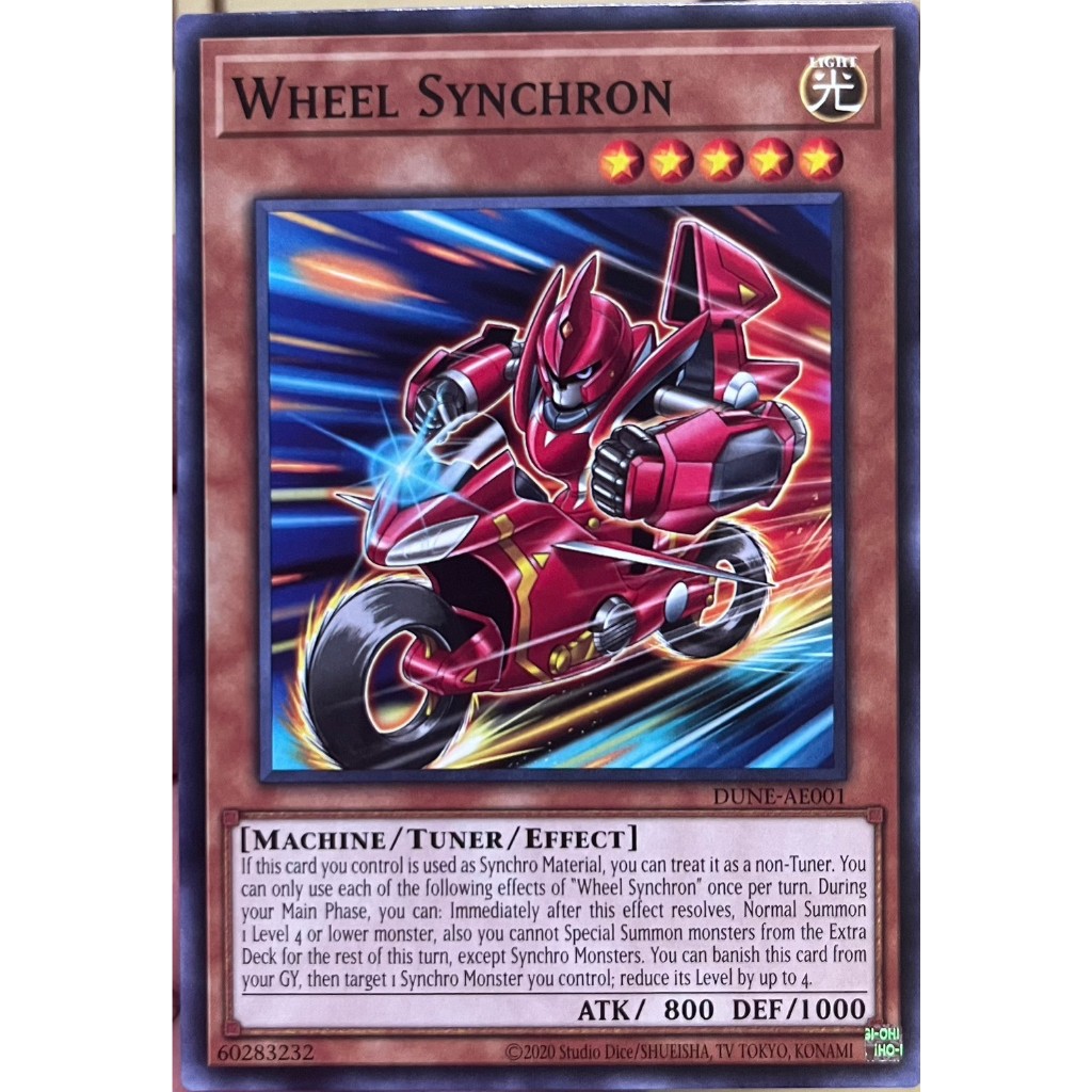 Yugioh Asia-Eng [DUNE-AE001] Wheel Synchron (Common) Authentic Yuki Card Is Copyrighted ...
