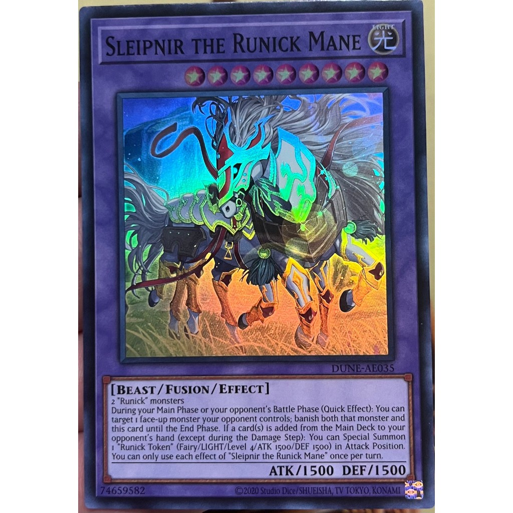 Yugioh Asia-Eng [DUNE-AE035] Sleipnir the Runick Mane (Super Rare ...