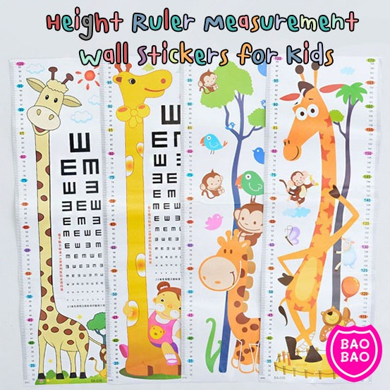 Height Measurement Cartoon Sticker/Poster Cute Animal Pictures Wall For ...