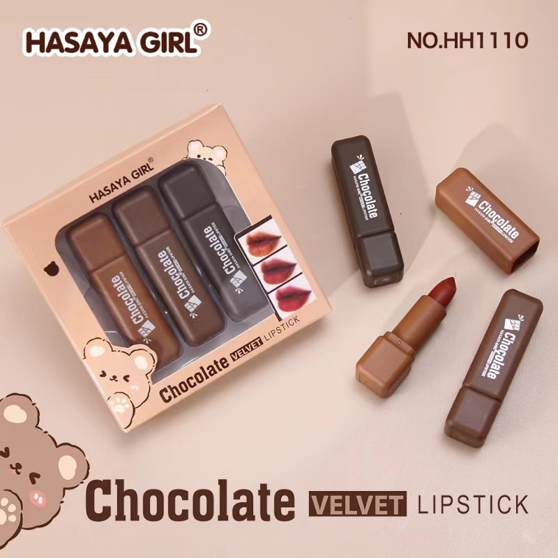 HASAYA GIRL Chocolate Velvet Matte Lipstick Set | Shopee Malaysia