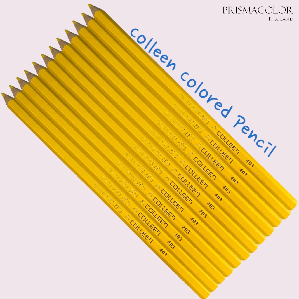Colleen Yellow Color Pencil Code 403 Total 12 Pcs. | Shopee Malaysia