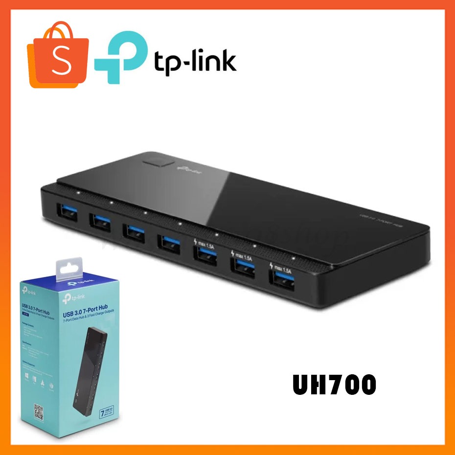 TP-LINK (USB Hub) USB Hub3.0/7-Port Portable Hub Model Uh700 (1 Year ...