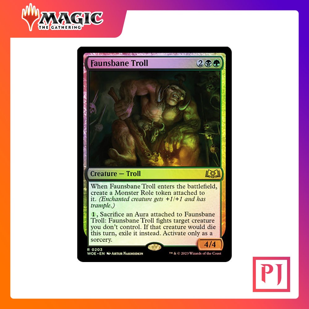 [MTG] Faunsbane Troll [WOE] [MULTI] [RARE] [FOIL] [ENG] (Magic Card ...