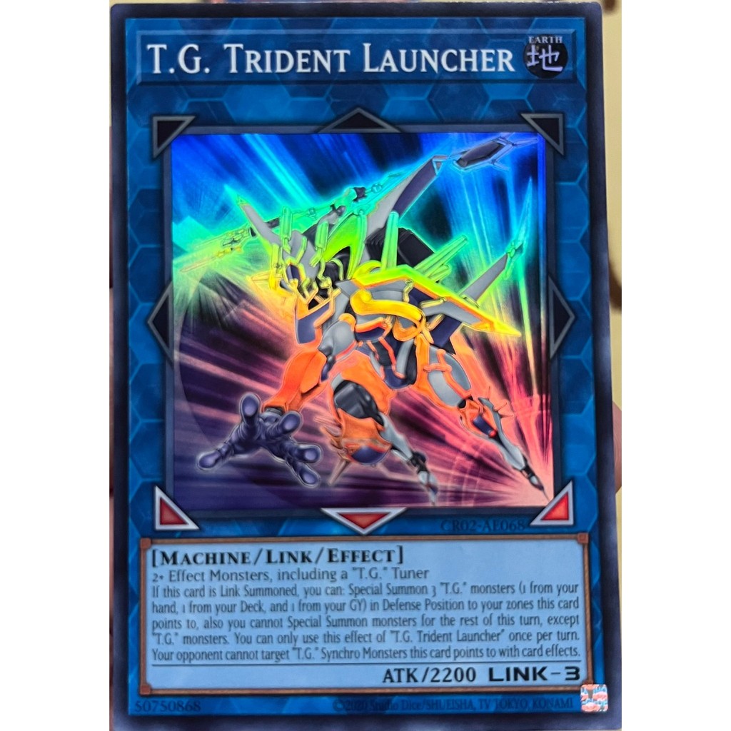 Yugioh Asia-Eng [CR02-AE068] T.G. Trident Launcher (Super Rare ...