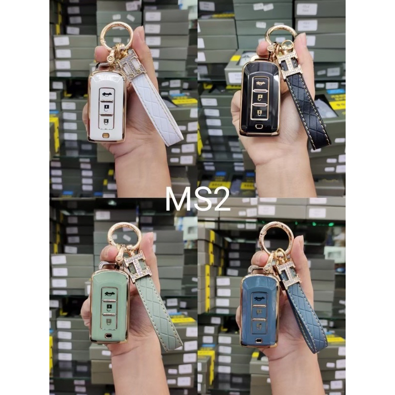 key Case TPU For MITSUBISHI (With Keychain) Fits Pajero Xpander Triton ...