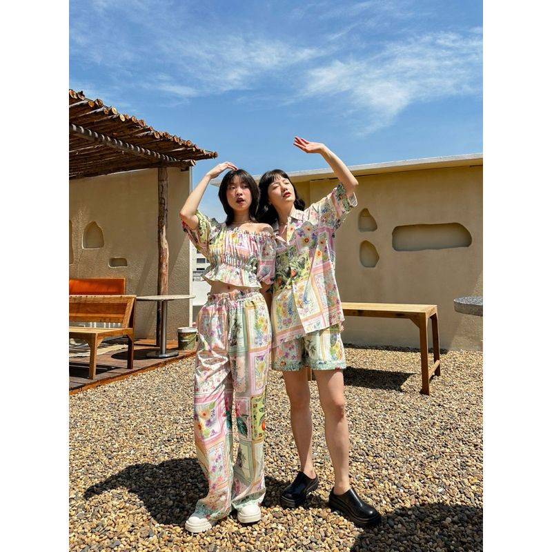 Mina Set (Hawai Off Shoulder Short Long Leg) | Shopee Malaysia