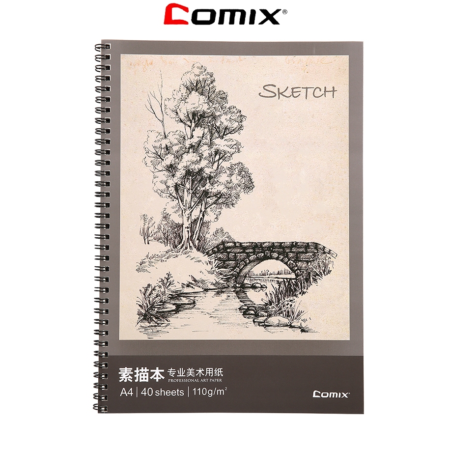 Comix C1521 Drawing Book A4 Sketch Spiral Thick Paper Coloring Art ...